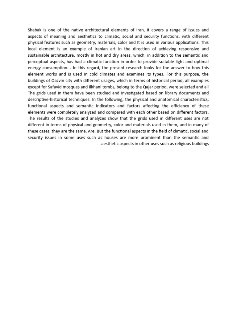 Understanding Shabak in Iranian Architecture | PDF | Technology ...