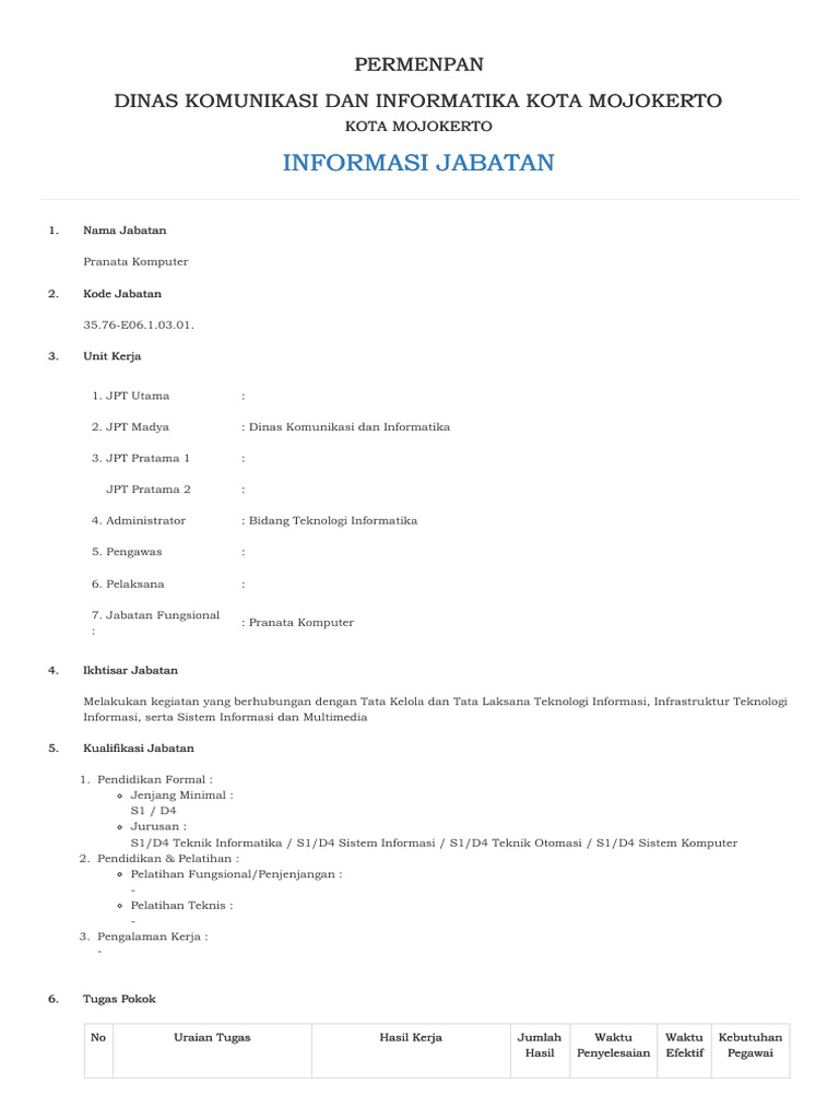 Pranata Komputer Ahli Pertama | PDF | Teknologi & Rekayasa