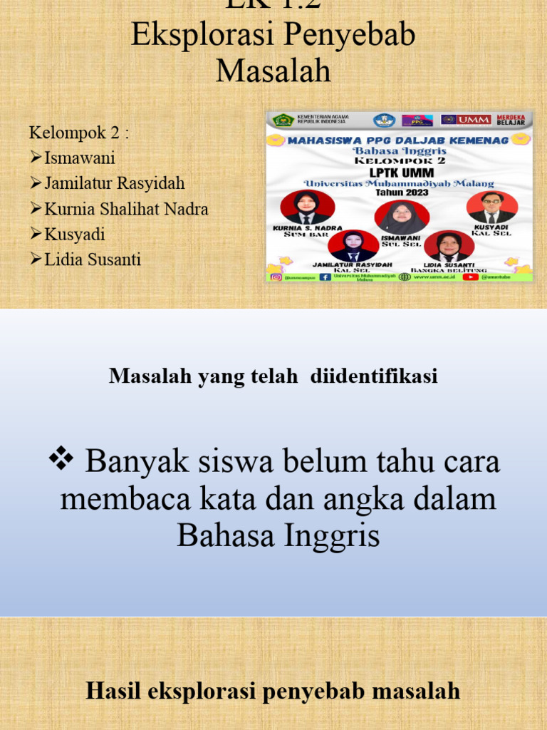 LK 1.2 Eksplorasi Penyebab Masalah - Kelompok 2 | PDF