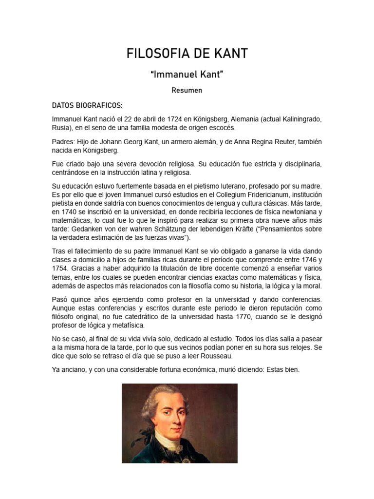 Filosofia de Kant | PDF | Immanuel Kant | A priori y a posteriori