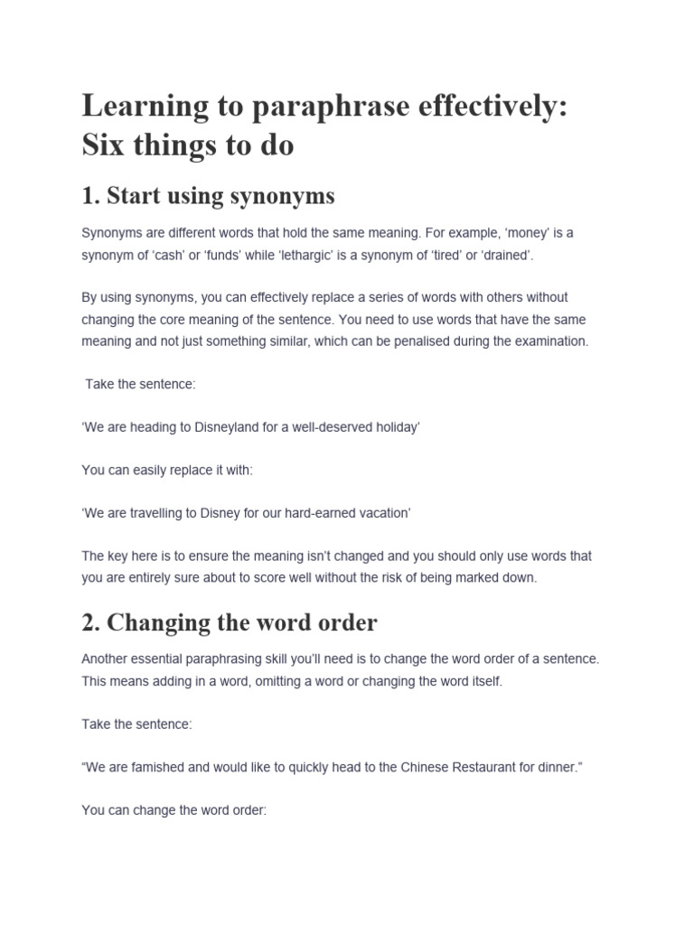 Learning To Paraphrase Effectively | PDF | Word | Sentence (Linguistics)