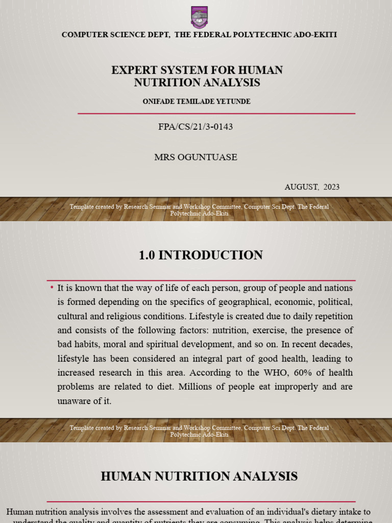 Temilade's Power Point | PDF | Diet & Nutrition | Diet (Nutrition)