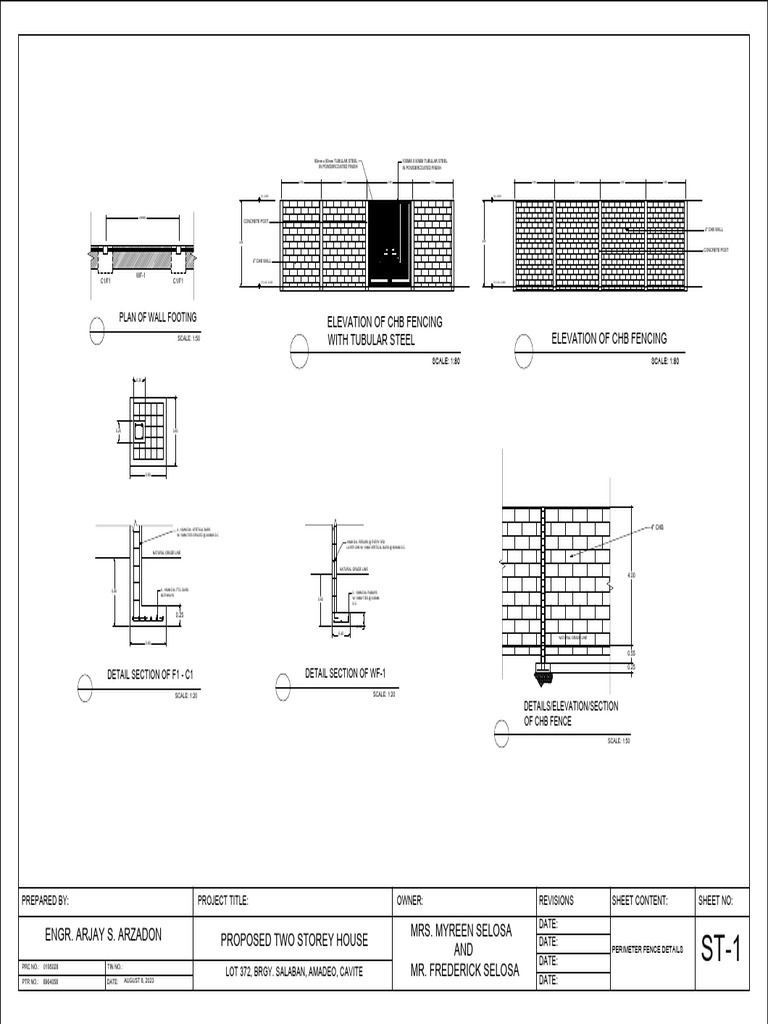 Perimeter Fence Plan Revised | PDF | Building Technology | Metalworking