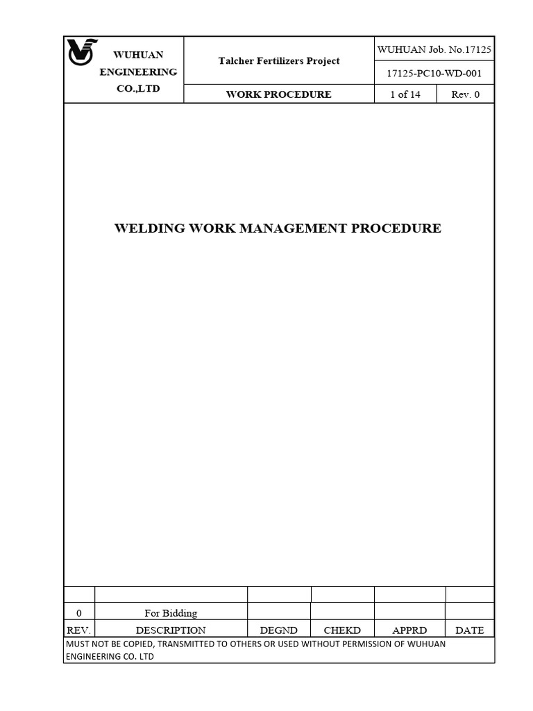 Welding Management Procedure Overview | PDF | Welding | Construction
