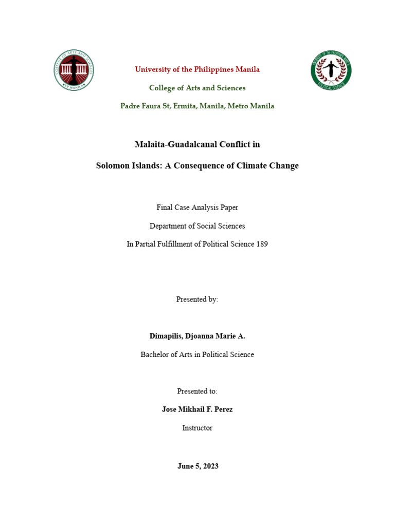 Dimapilis - PS 189 TFC Final Paper | Download Free PDF | Solomon ...