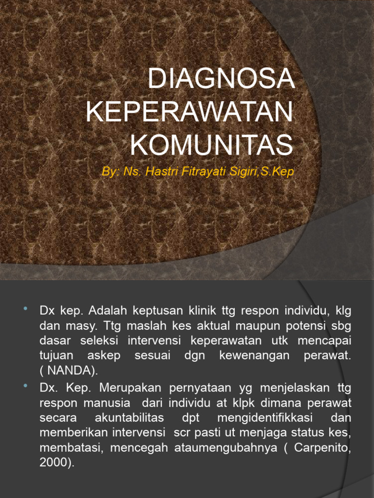 Diagnosa Keperawatan Komunitas | PDF