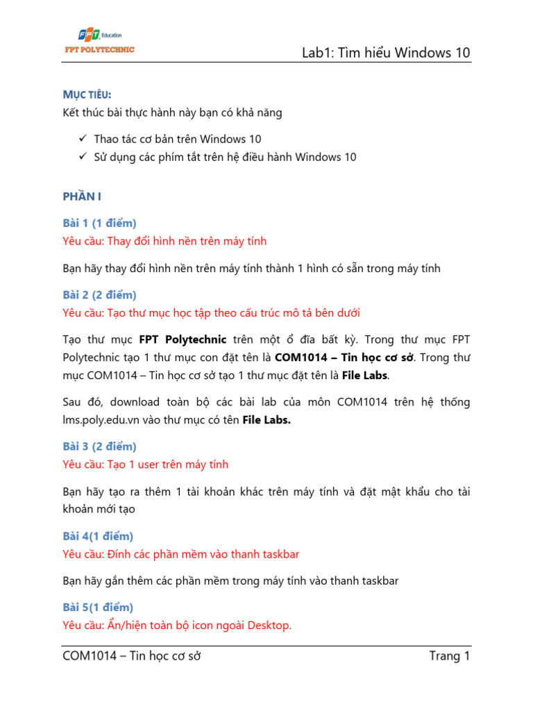 COM1014 - Lab 00 | PDF