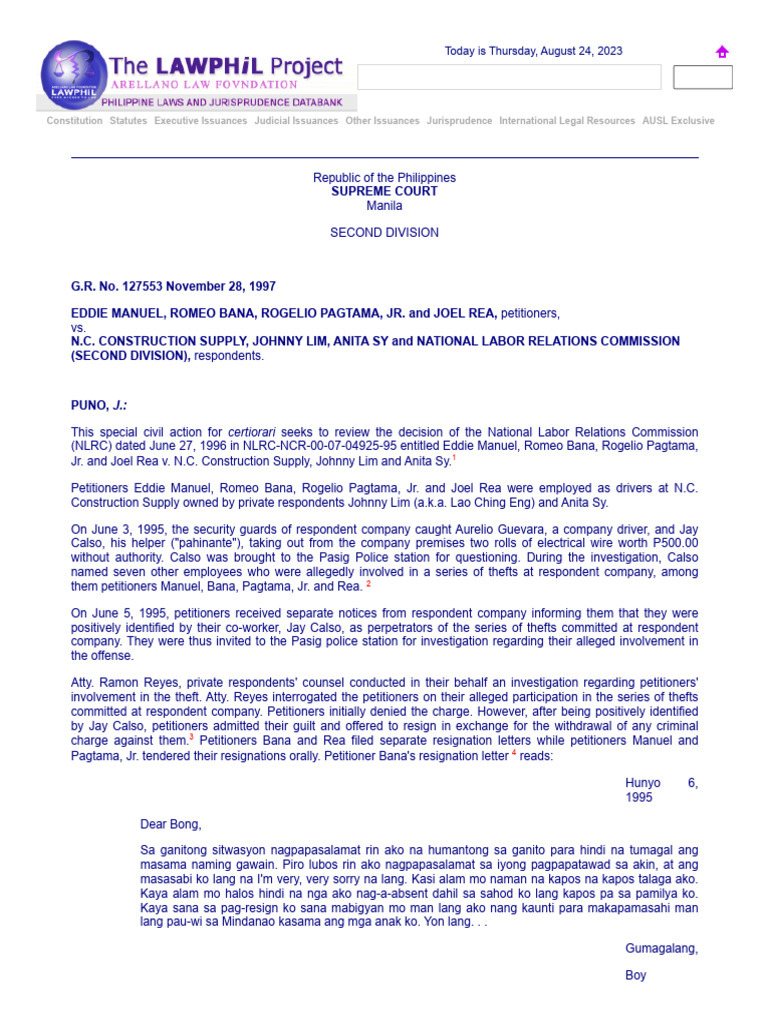 Manuel vs. NC Construction | PDF | Evidence (Law) | Evidence