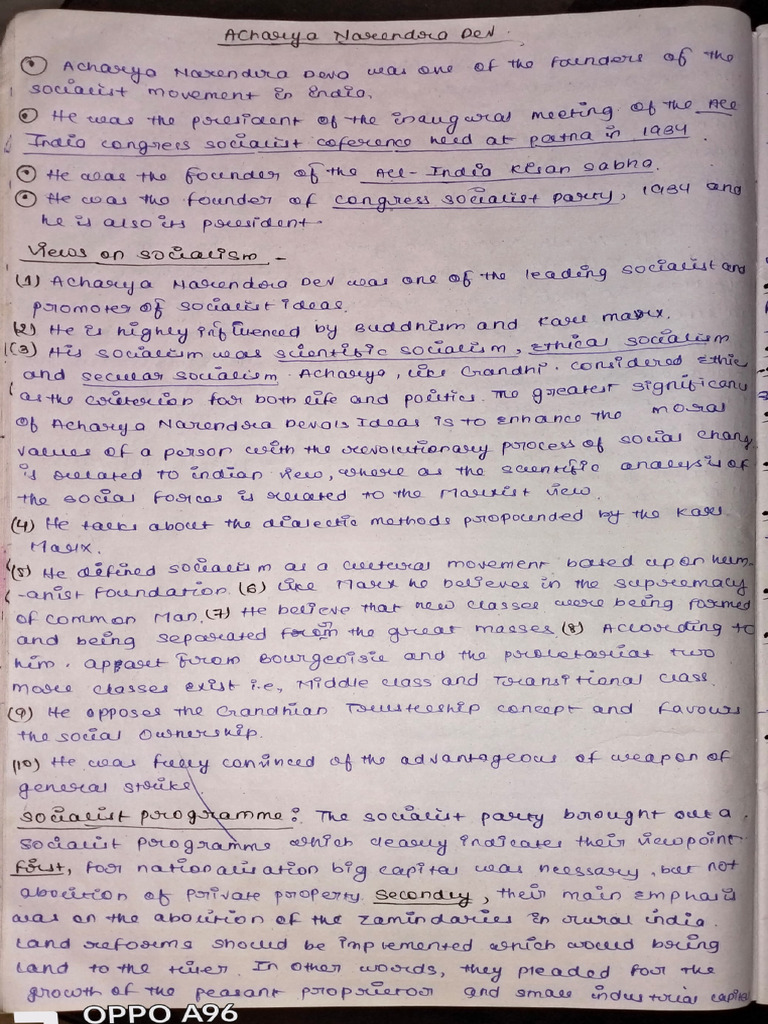 Acharya Narendra Dev Views On Socialism | PDF