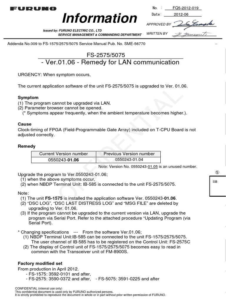 FQ5-2012-019 FS-2575 FS-5075 Ver.01.06 Remedy For LAN Communication | PDF | Computer File ...