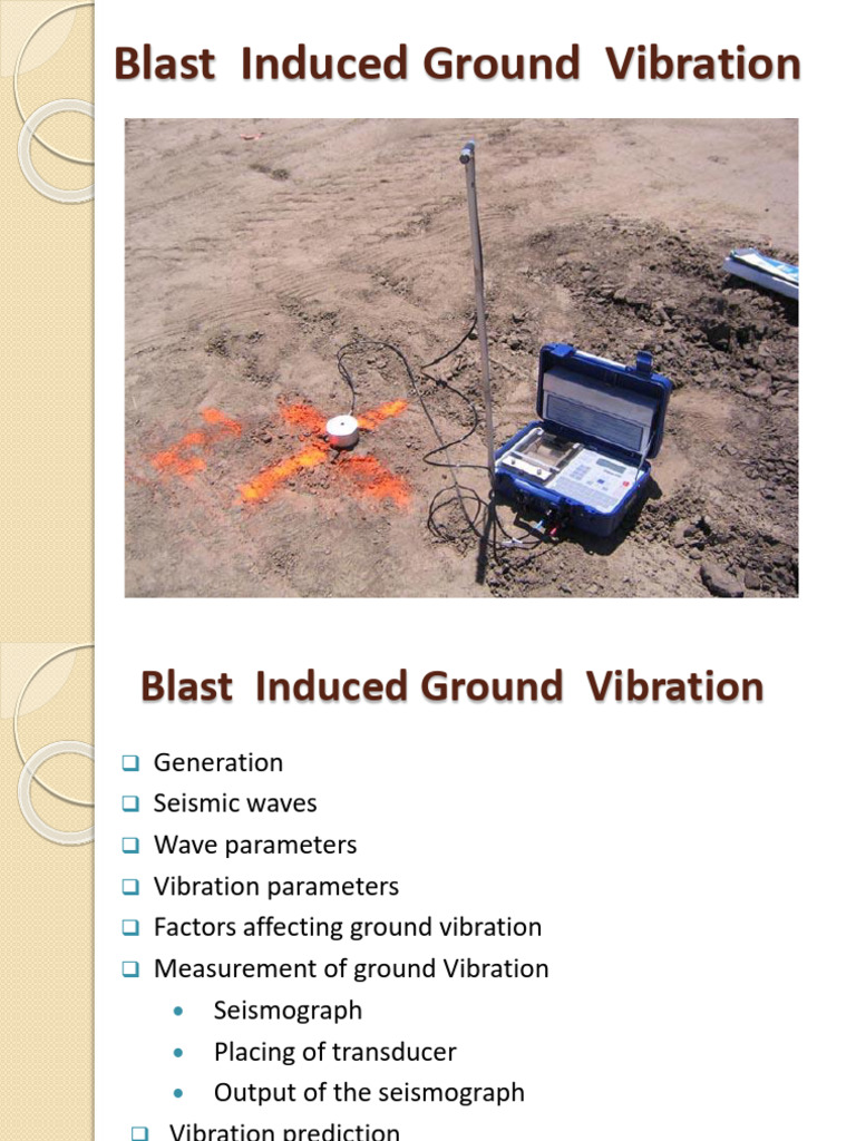 Blast Induced Ground Vibration Pdf Waves Motion Physics