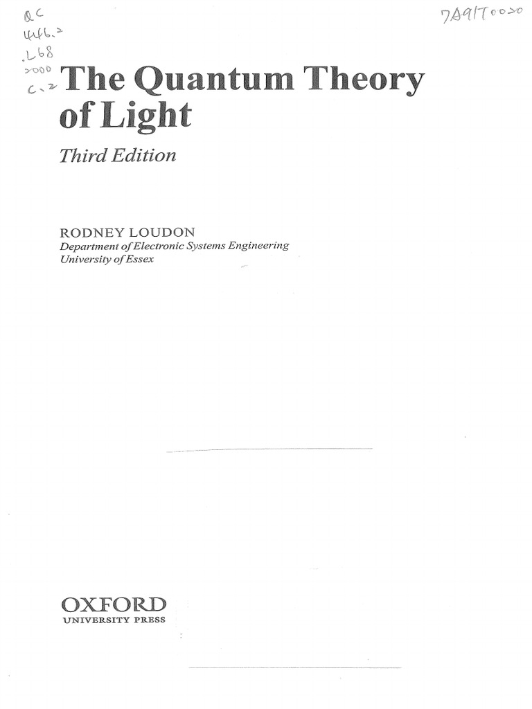 Quantum Theory of Light | PDF