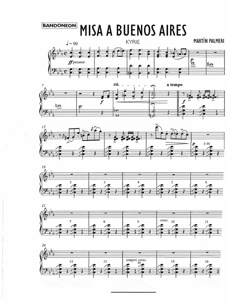 Misa Tango Bandonéon | PDF | Accordion | Uruguayan Styles Of Music