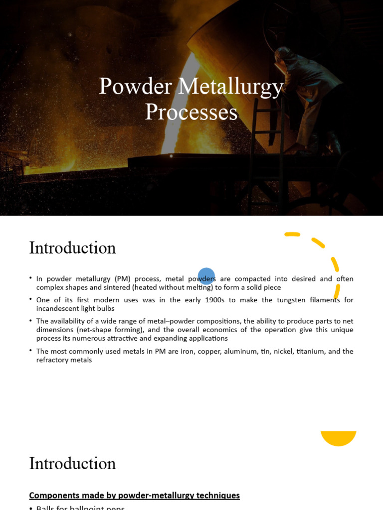 Powder Metallurgy | PDF | Sintering | Mill (Grinding)