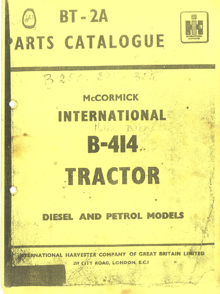 B414 Parts Cataloguebd | PDF