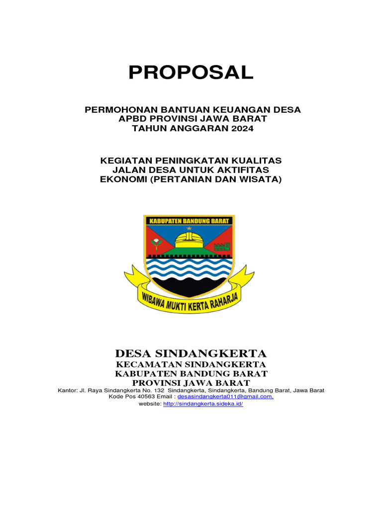 Proposal Jalan Desa | PDF
