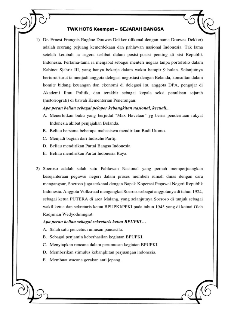 TWK HOTS 4 Sejarah NKRI A - Unlocked | PDF