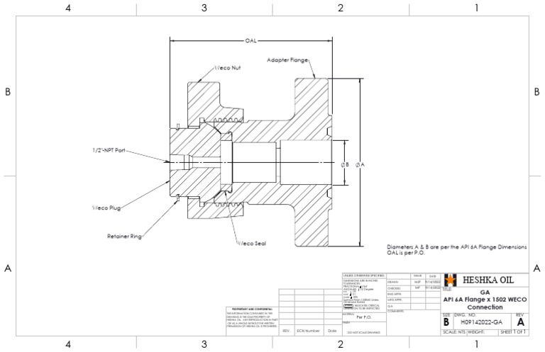 GA-Adapter Flange X 2 1502 Female - WECO - With 1-2in-NPT - Port | PDF ...
