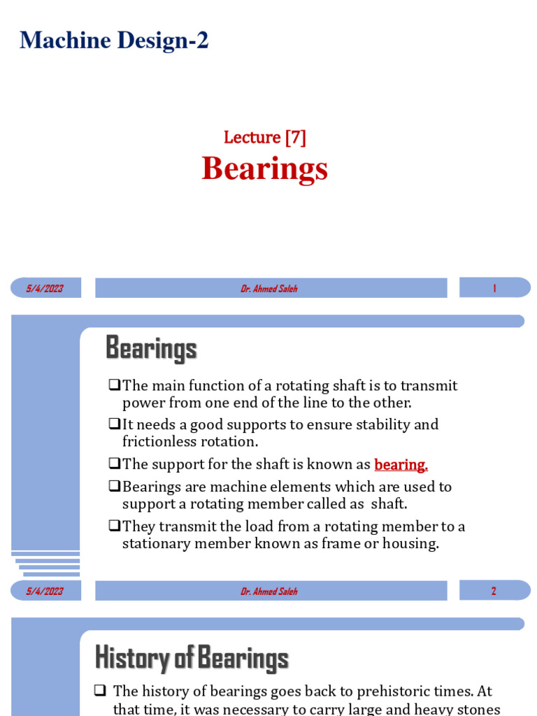 7 - Bearing | PDF | Bearing (Mechanical) | Manufactured Goods