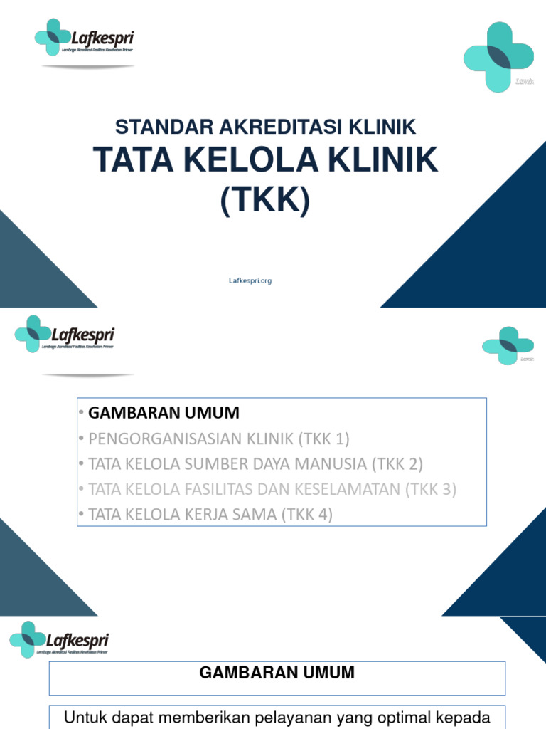 Klinik - Presentasi Bab 1 TKK | PDF