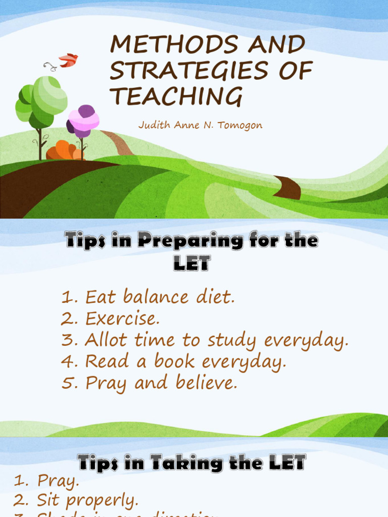 METHODS AND STRATEGIES OF TEACHING 2023 Handout For 2023 | PDF ...