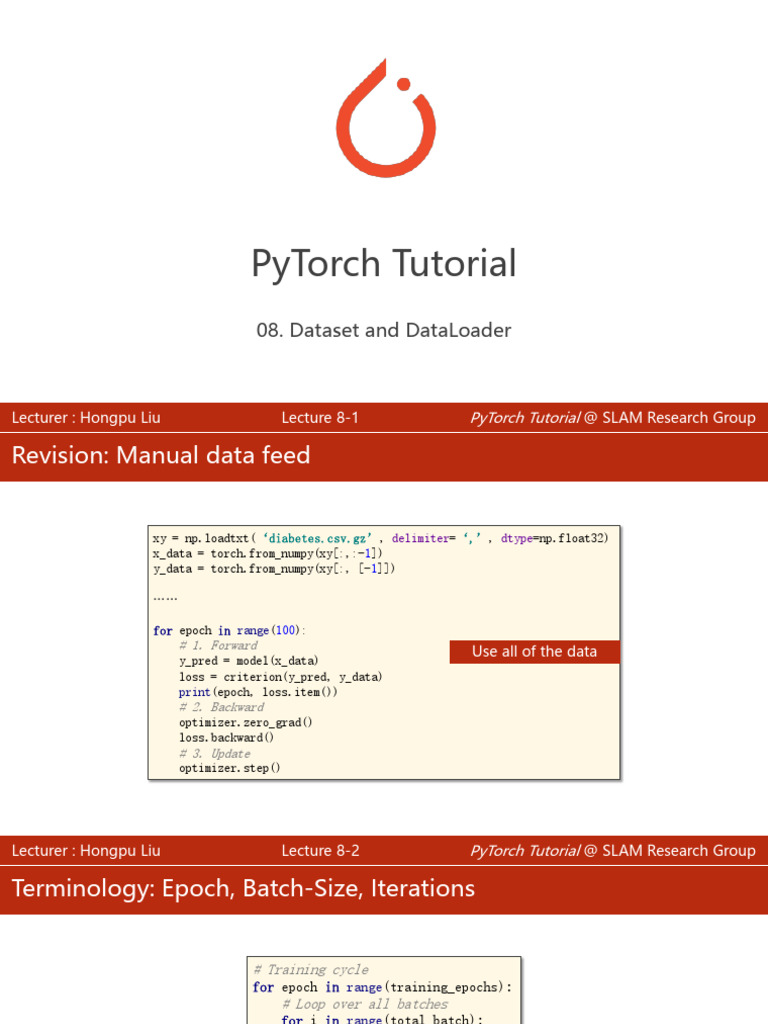 Lecture 08 Dataset And Dataloader Download Free Pdf Computing Computer Programming