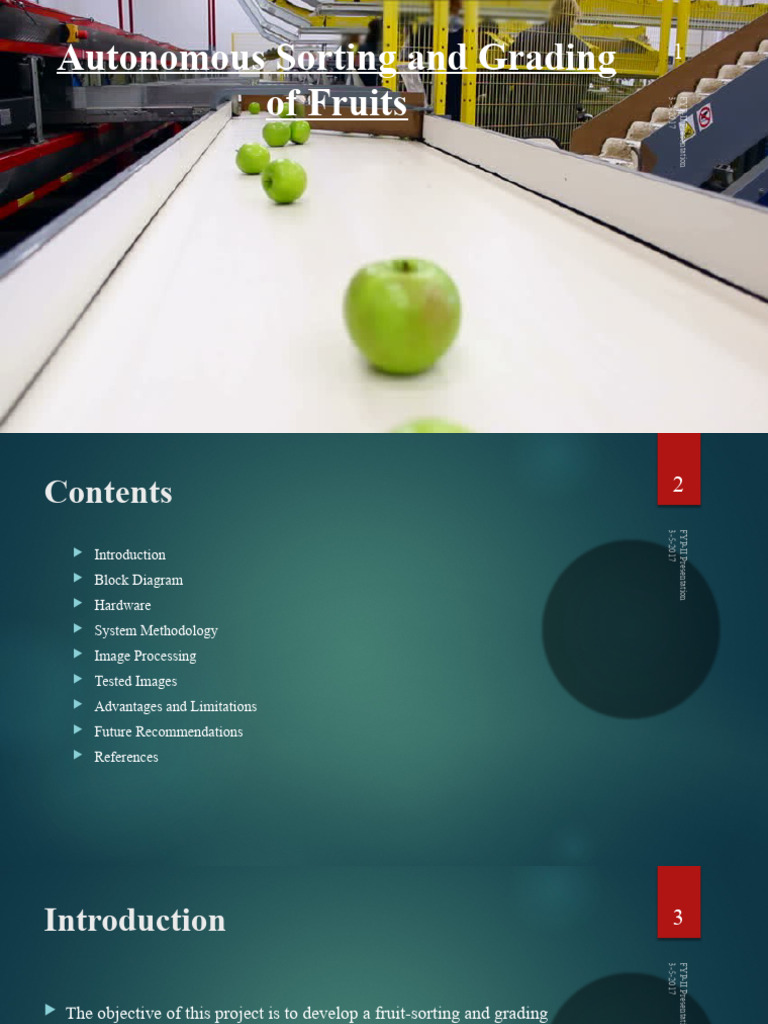 Autonomous Sorting and Grading of Fruits | PDF | Arduino | Pixel