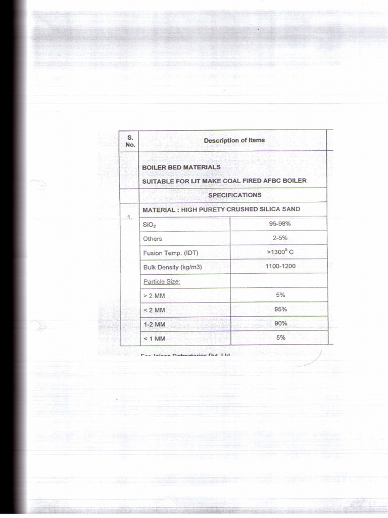 Bed Material Specifications | PDF