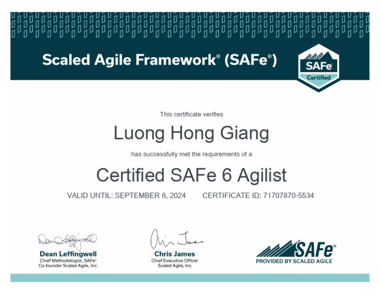 Leading Safe 6 0 Certificate Pdf