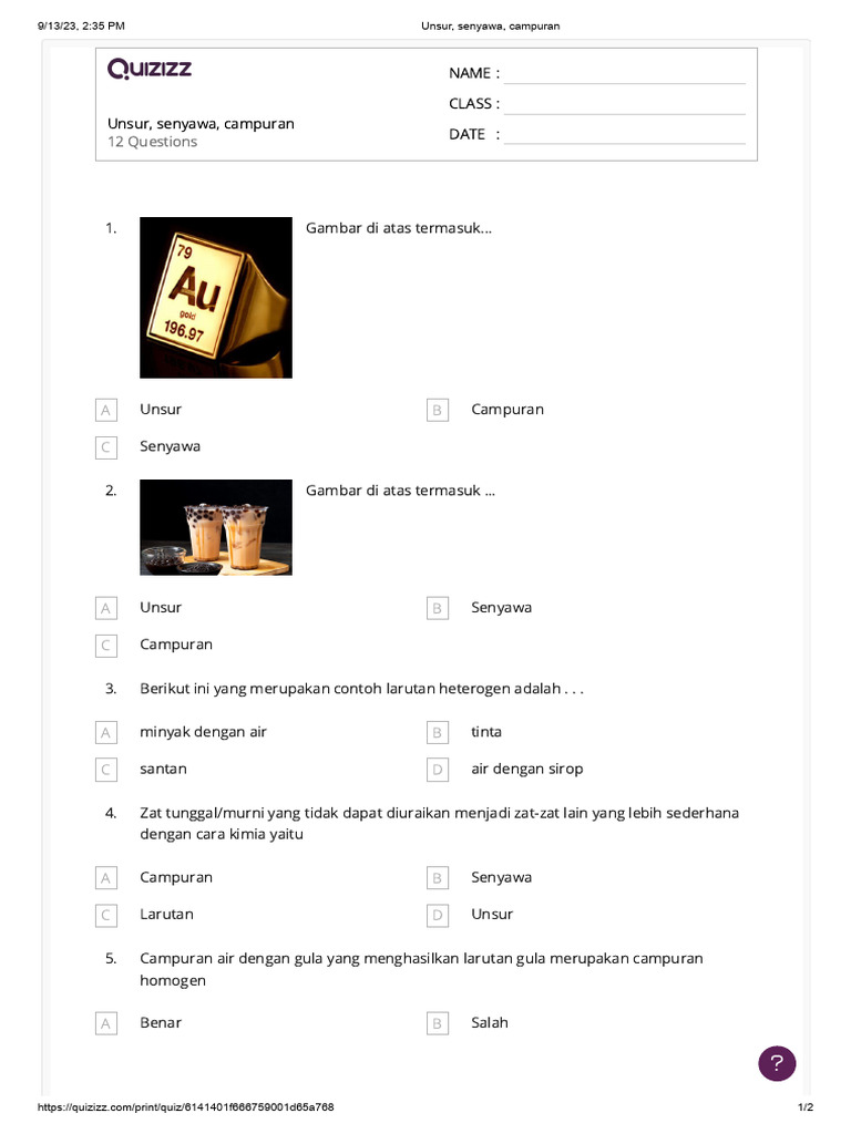 Campuran: Homogen dan Heterogen | PDF