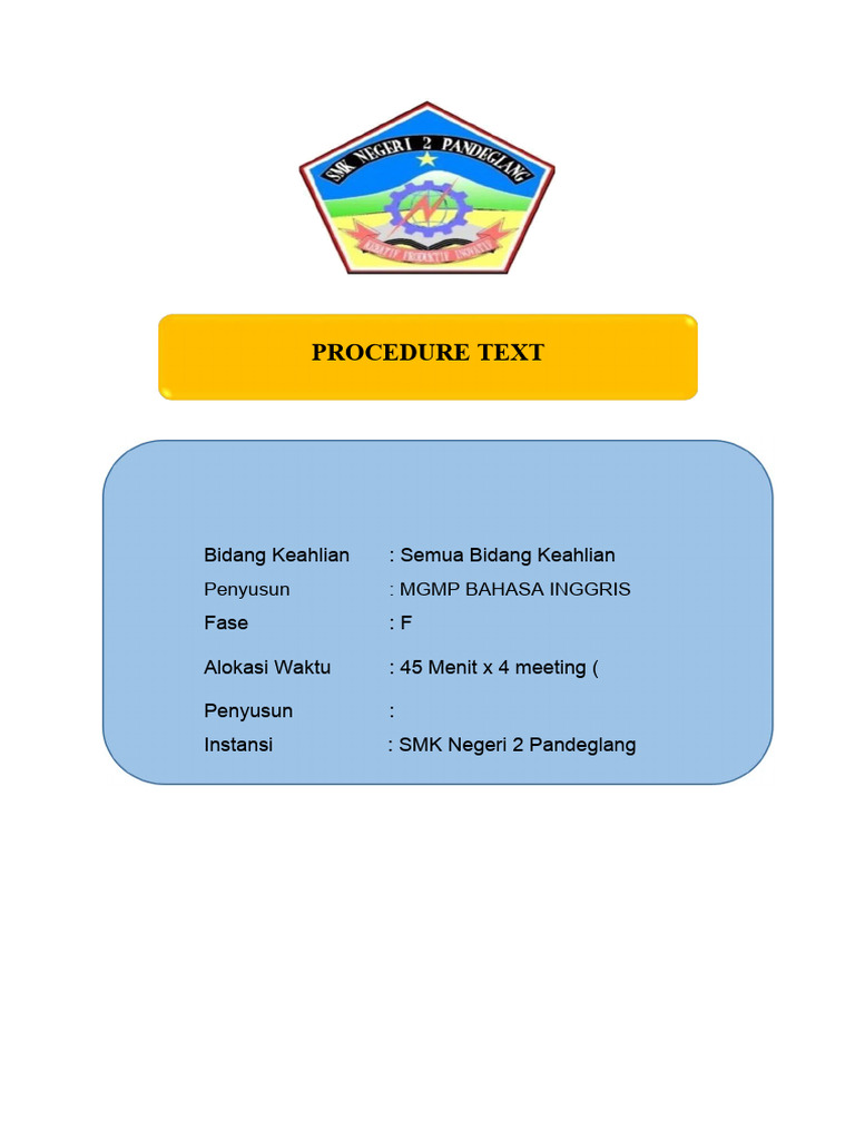 Procedure Text | PDF