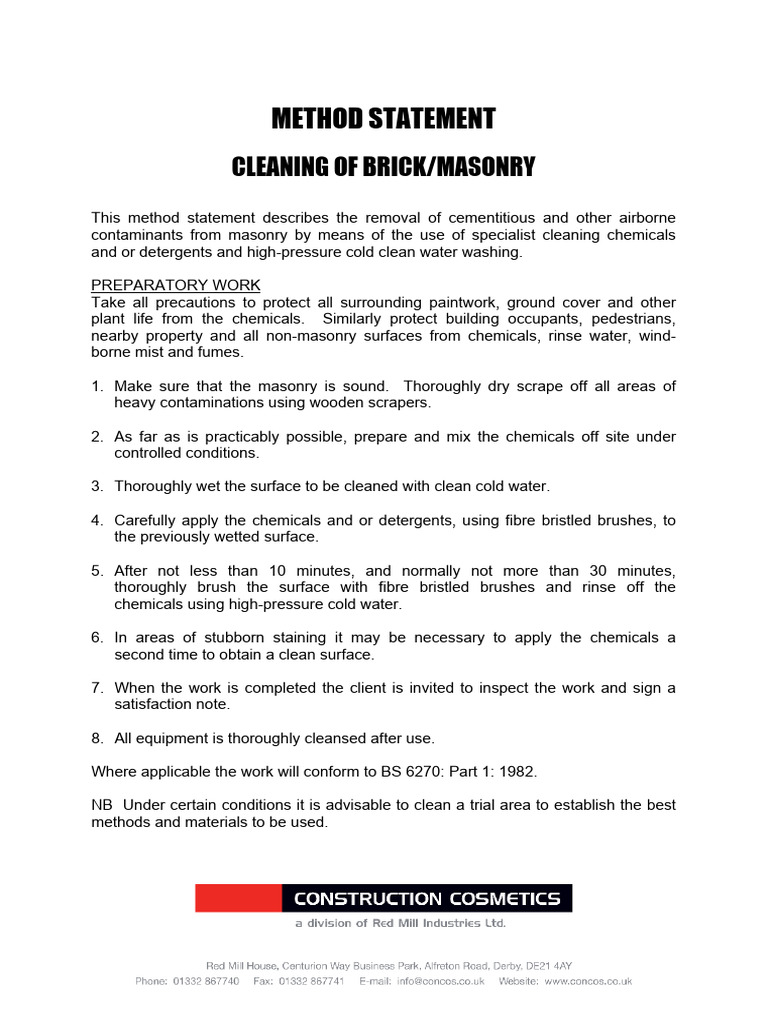 Method Facade Cleaning | PDF