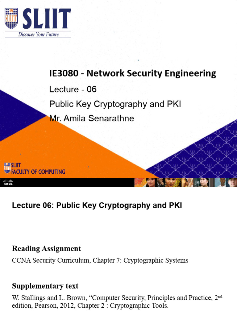 Lecture 06 - Public Key Cryptography and PKI | PDF | Public Key ...