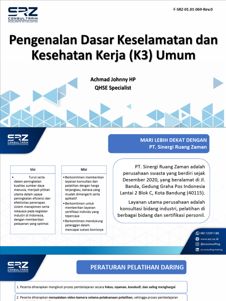 SRZ-Dasar K3 Umum | PDF