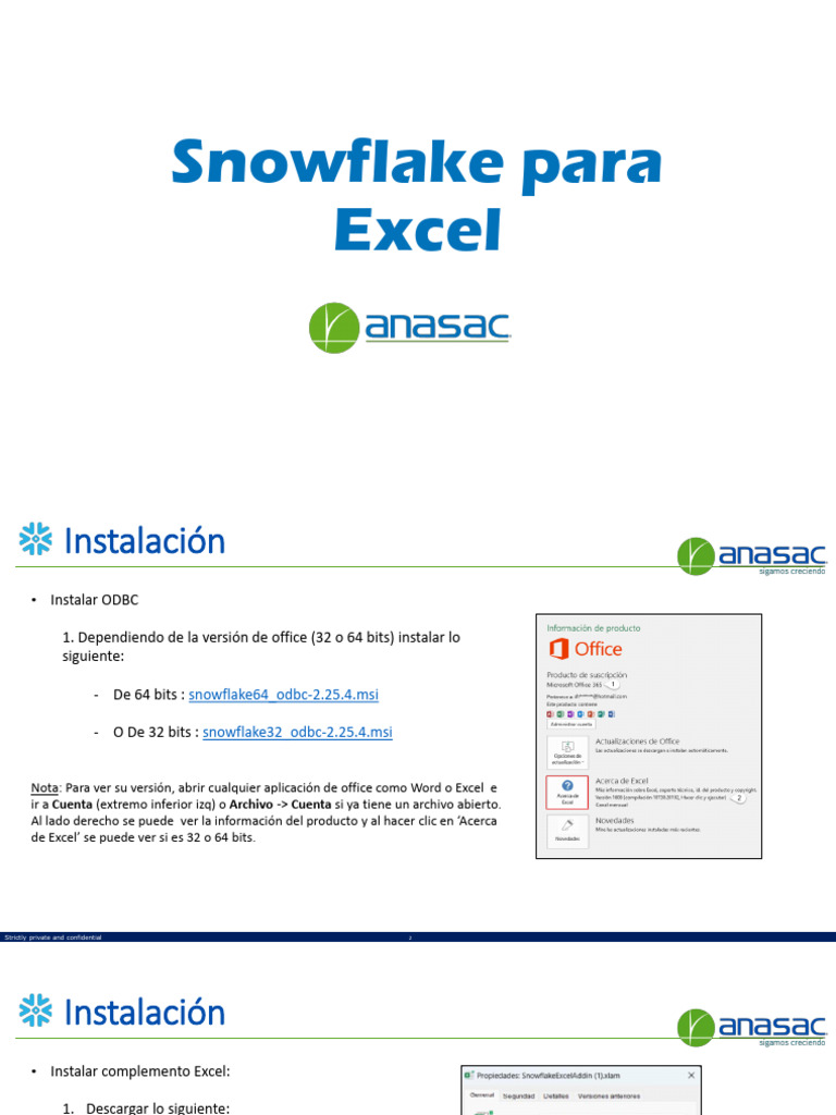 Instalación Complementos Snowflake - Excel | PDF | Microsoft Excel ...