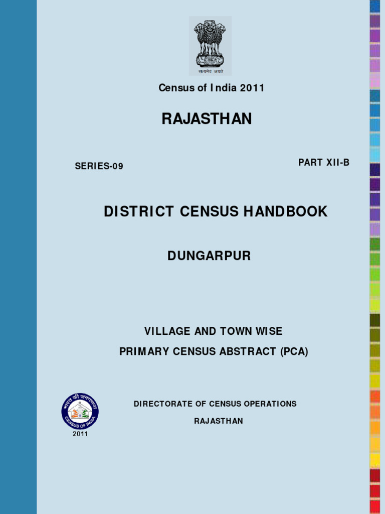 DH 2011 0826 Part B DCHB Dungarpur | PDF | Census