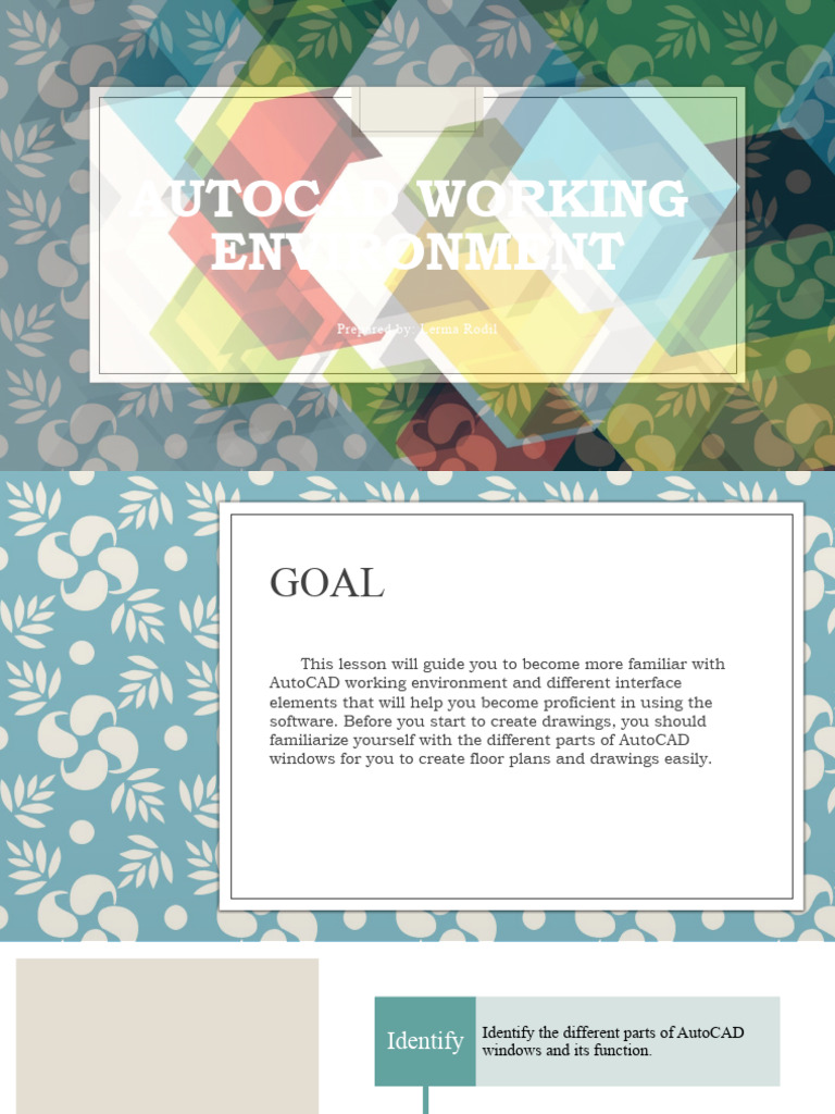 Lesson Autocad Working Environment | PDF | Auto Cad | Icon (Computing)