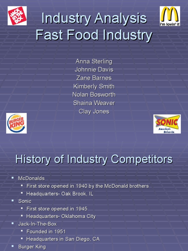 Fast Food Industry Overview and Analysis | PDF