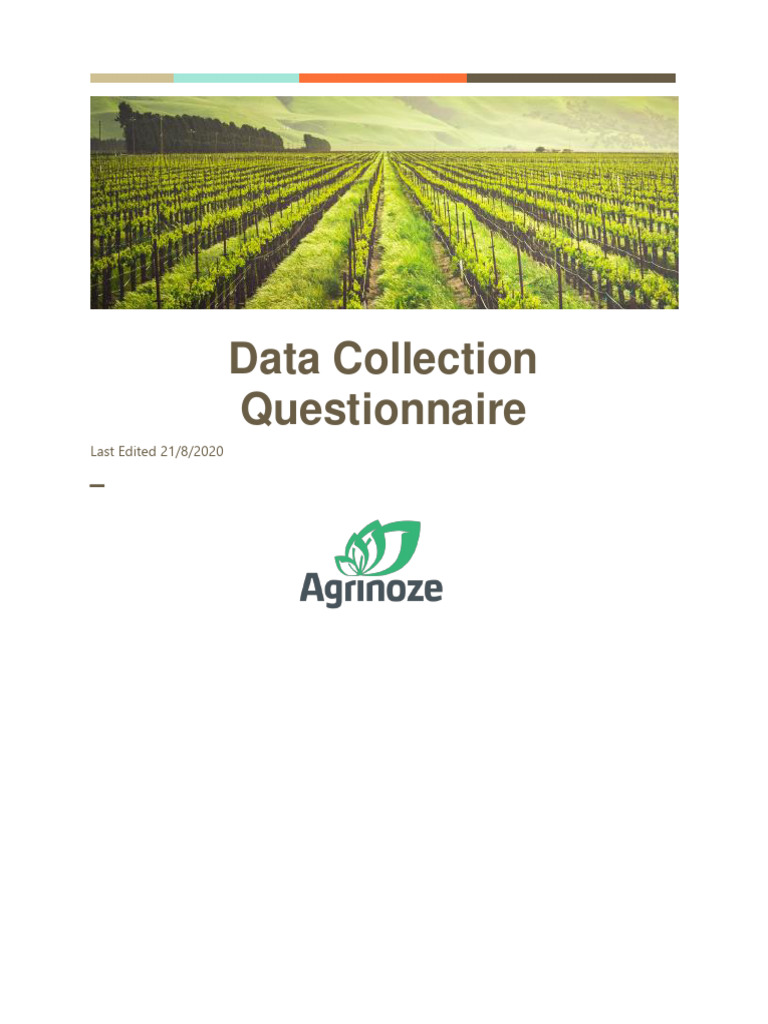 Agrinoze Data Collection Questionnaire 21-8-20 | PDF