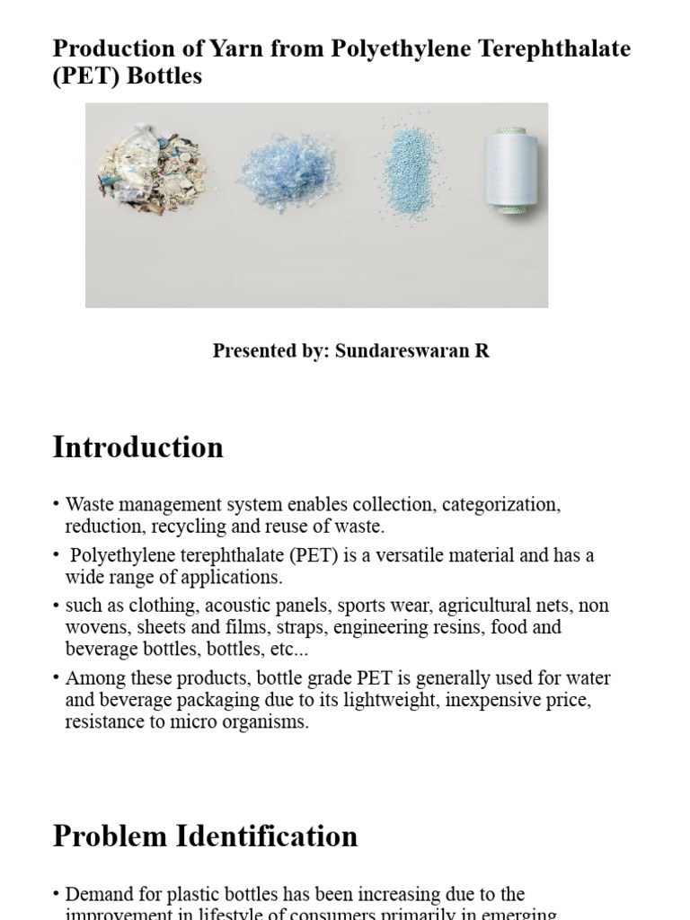 Production of Yarn From Plastic | PDF | Recycling | Plastic