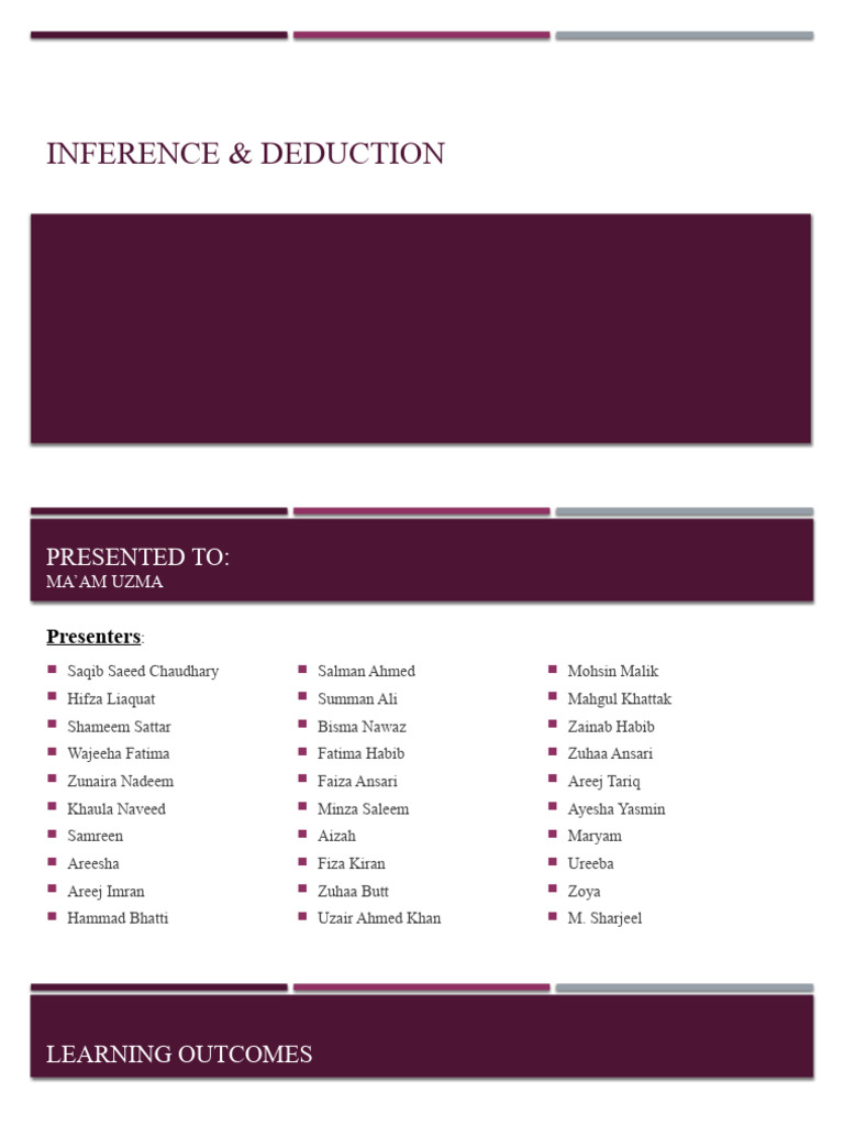 Inference & Deduction | PDF | Deductive Reasoning | Inference