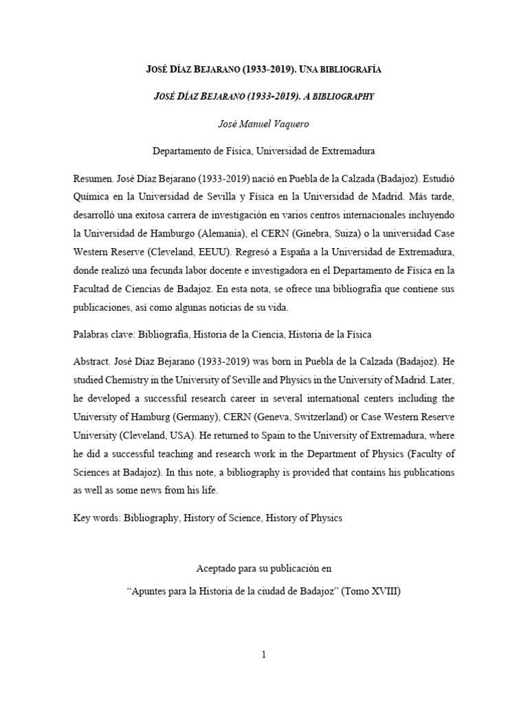 Jose Diaz Bejarano | PDF