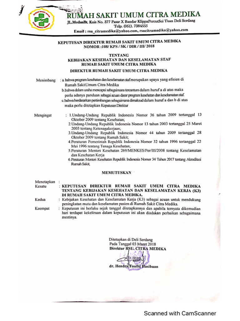 SK Dan Panduan K3 | PDF