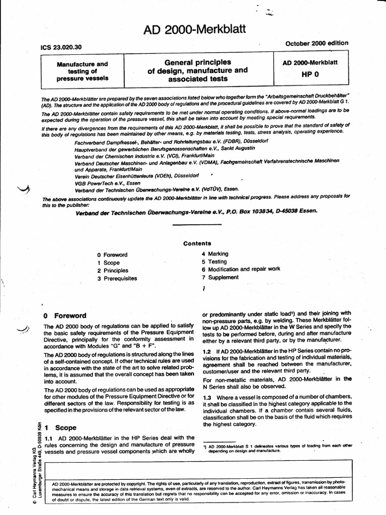 Ad Merkblatt HP 0 Ed. 2000 | PDF