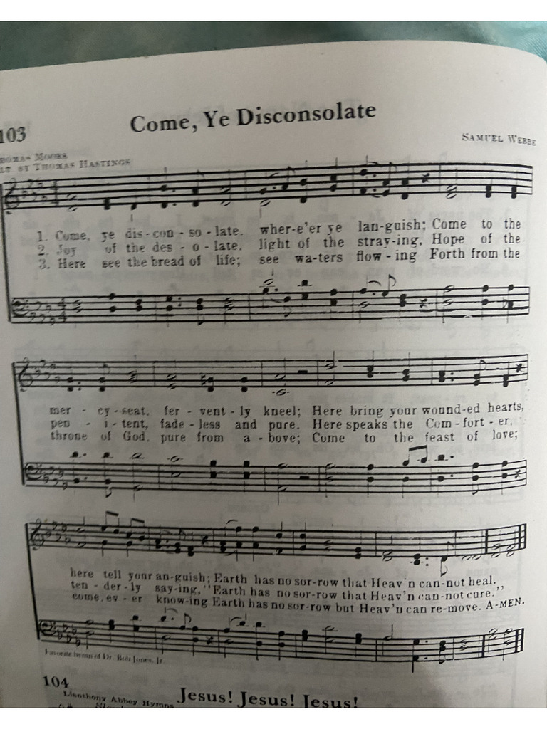 Come, Ye Disconsolate | PDF