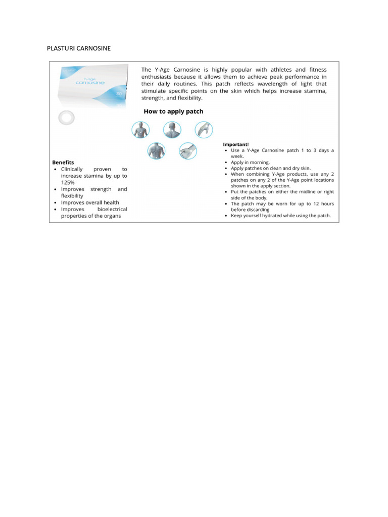 Plasturi Carnosine | PDF Plasturi Carnosine | PDF