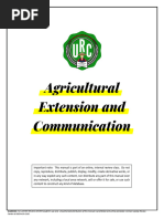 Agricultural Extension and Communication | PDF | Nonverbal ...