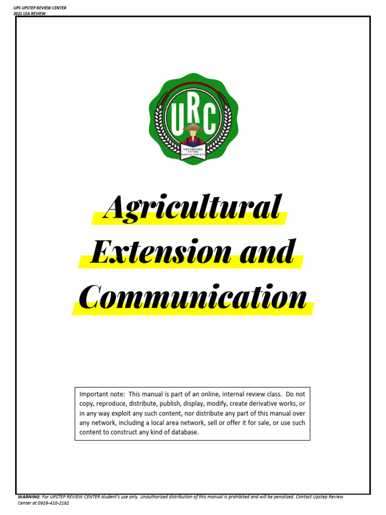Agricultural Extension | PDF | Innovation | Agriculture