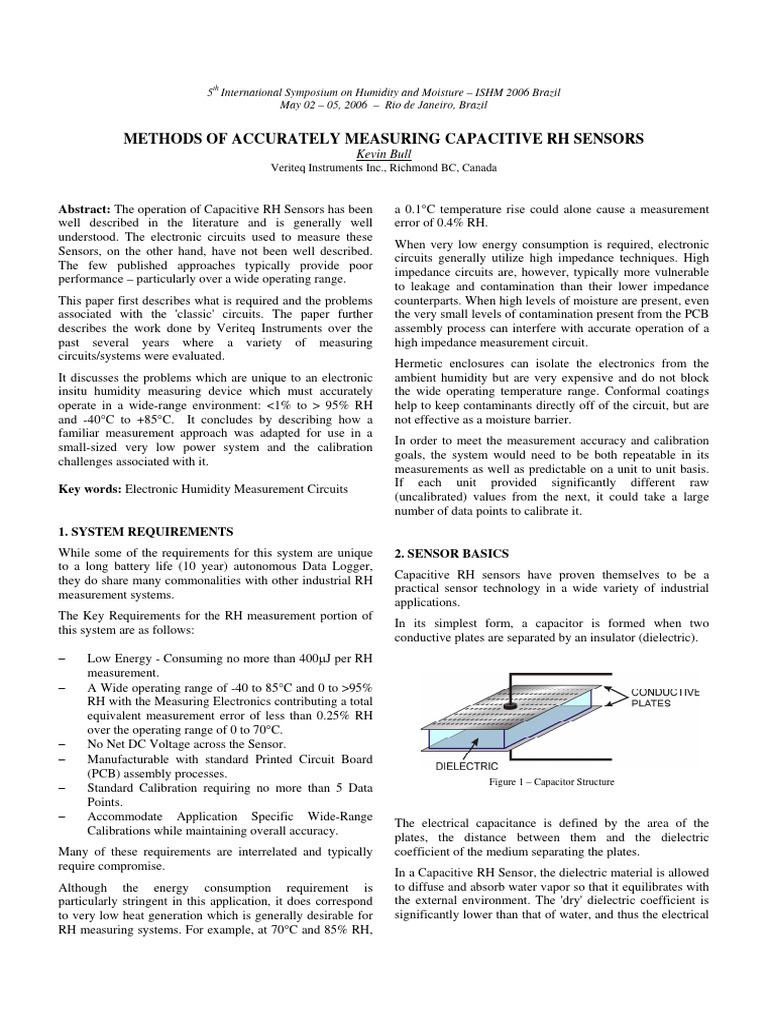 Methods of Accurately Measuring Capacitive RH Sensors | PDF | Capacitor | Capacitance