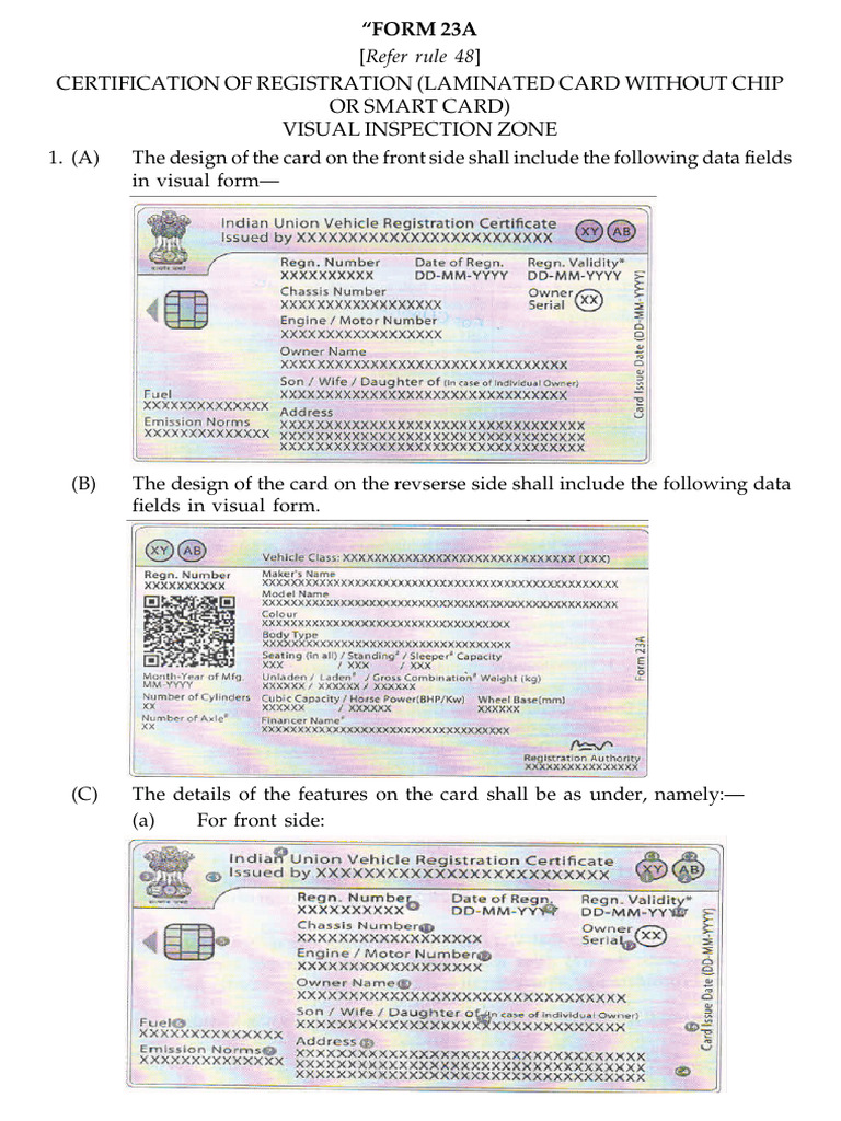 Form 23a | PDF | Semi Trailer Truck | Smart Card